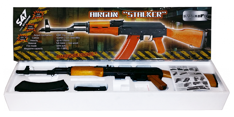 Купить Автомат пневматический Stalker S47 (АК-47) 4,5 мм